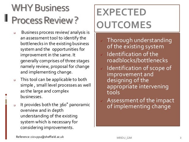 BUSINESS PROCESS REVIEW-