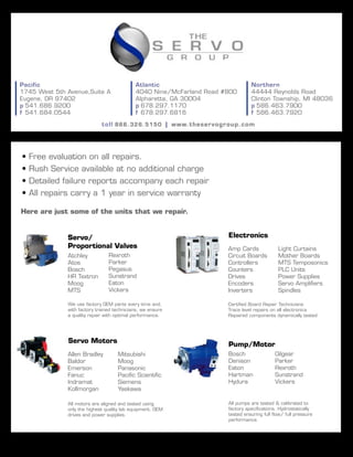 The Servo Group Flyer | PDF