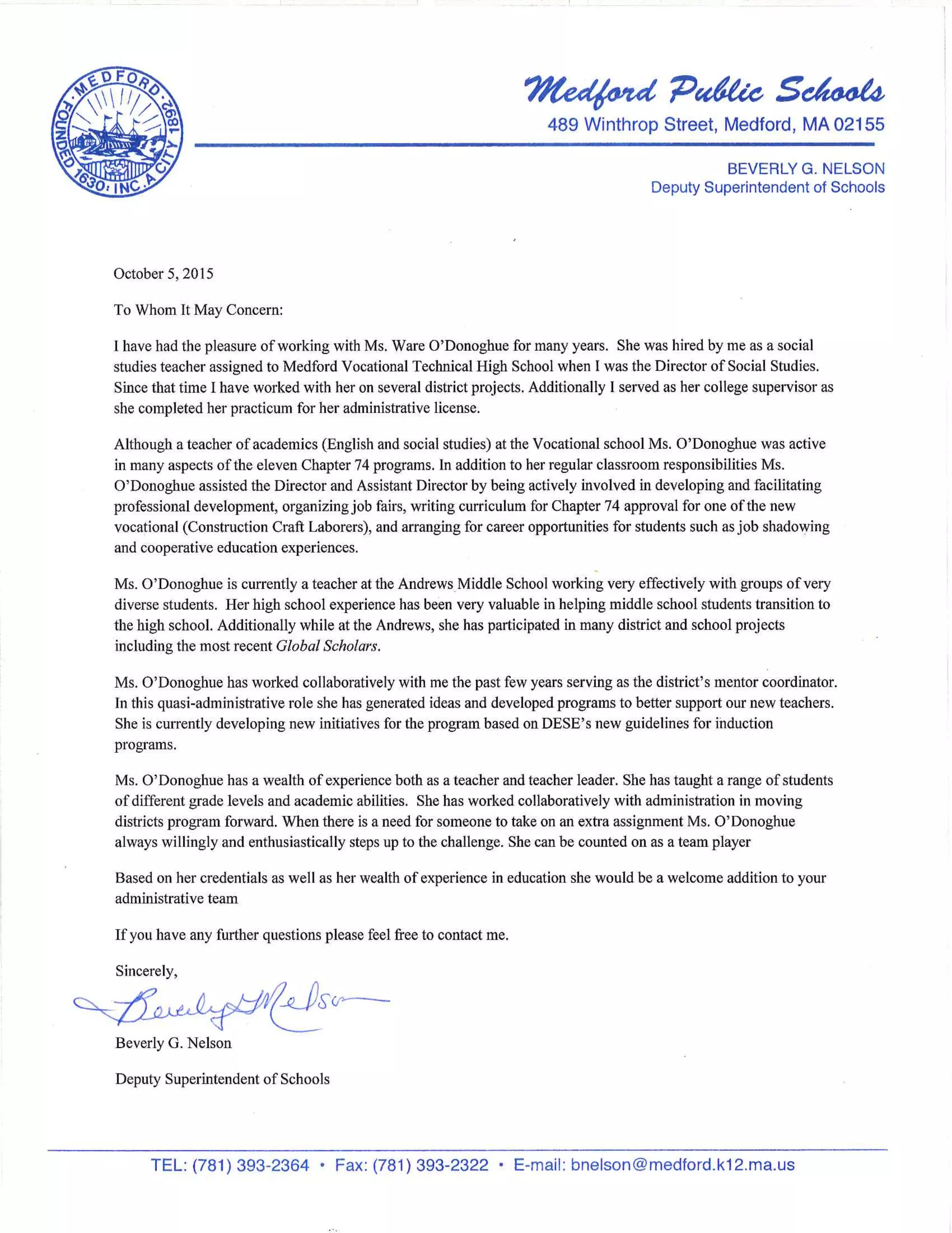 Nelson Letter of rec | PDF