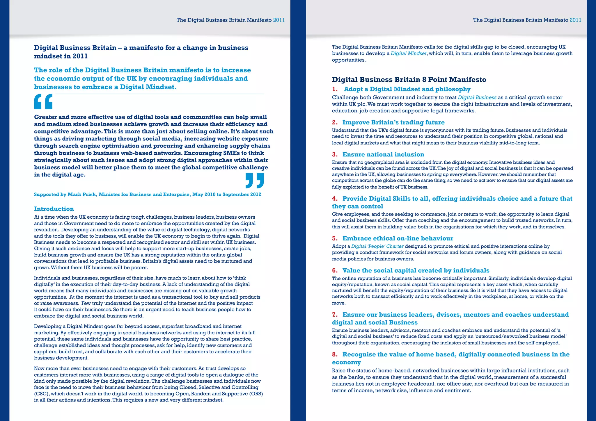 Manifesto Document October 2014 updated | PDF
