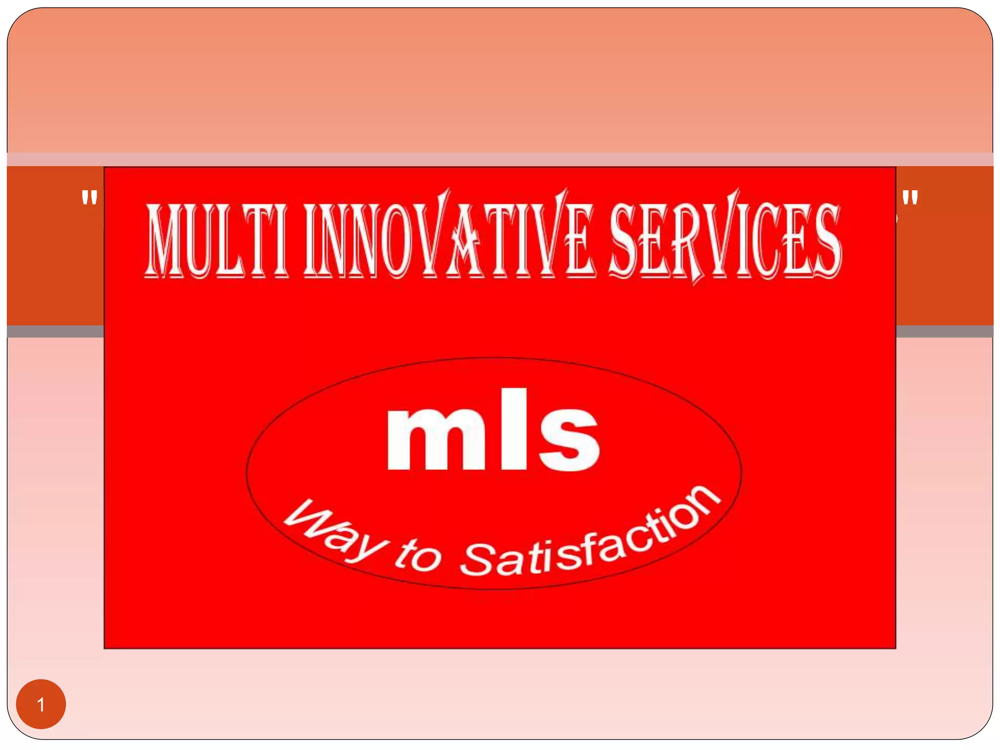 MULTI INNOVATIVE SERVICES INTRODUCTION | PPTX