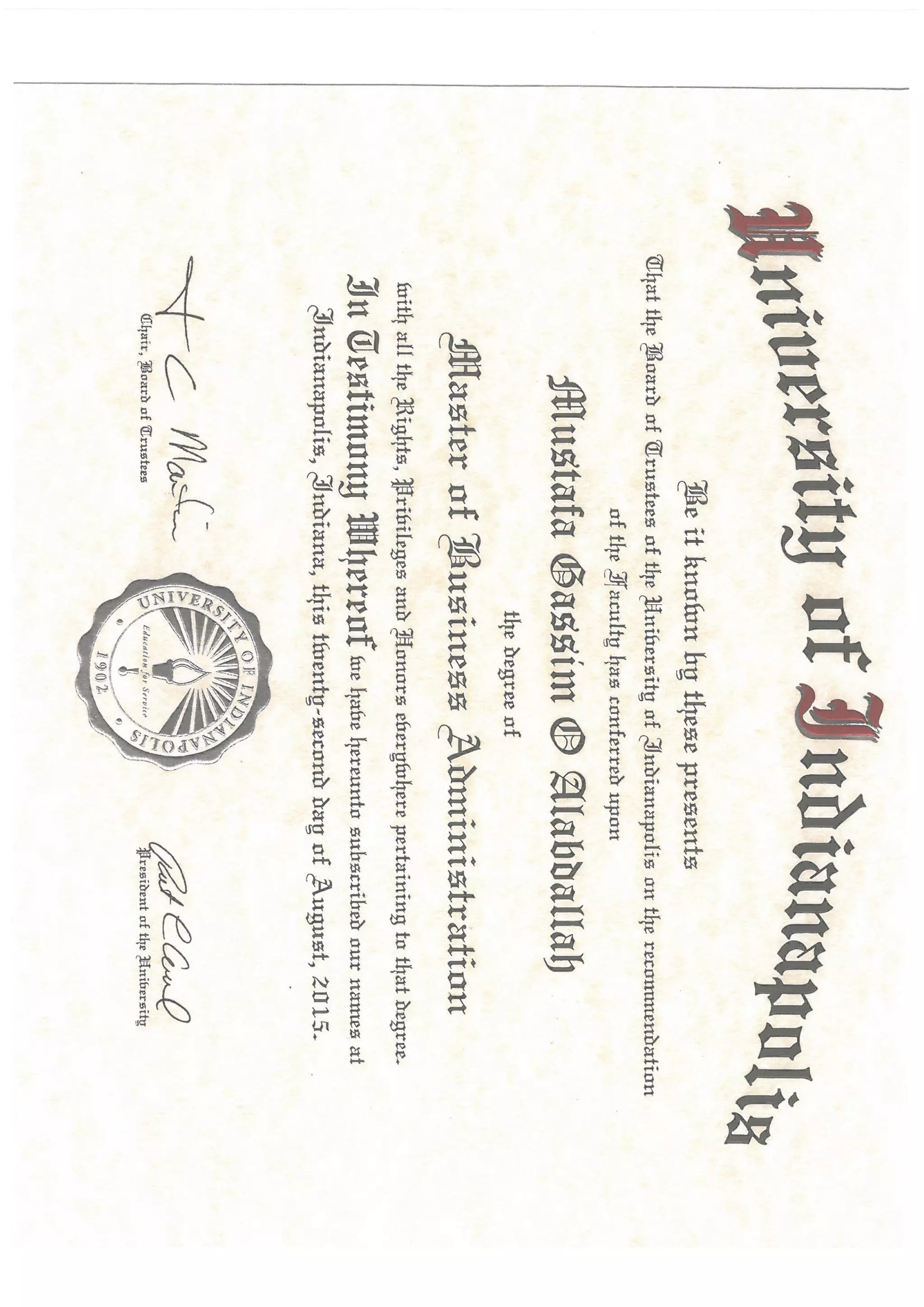 Final MBA Transcript & Graduation Certificates | PDF