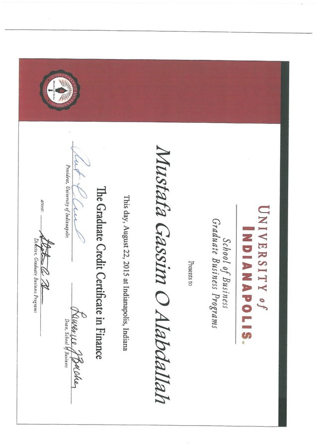 Final MBA Transcript & Graduation Certificates | PDF