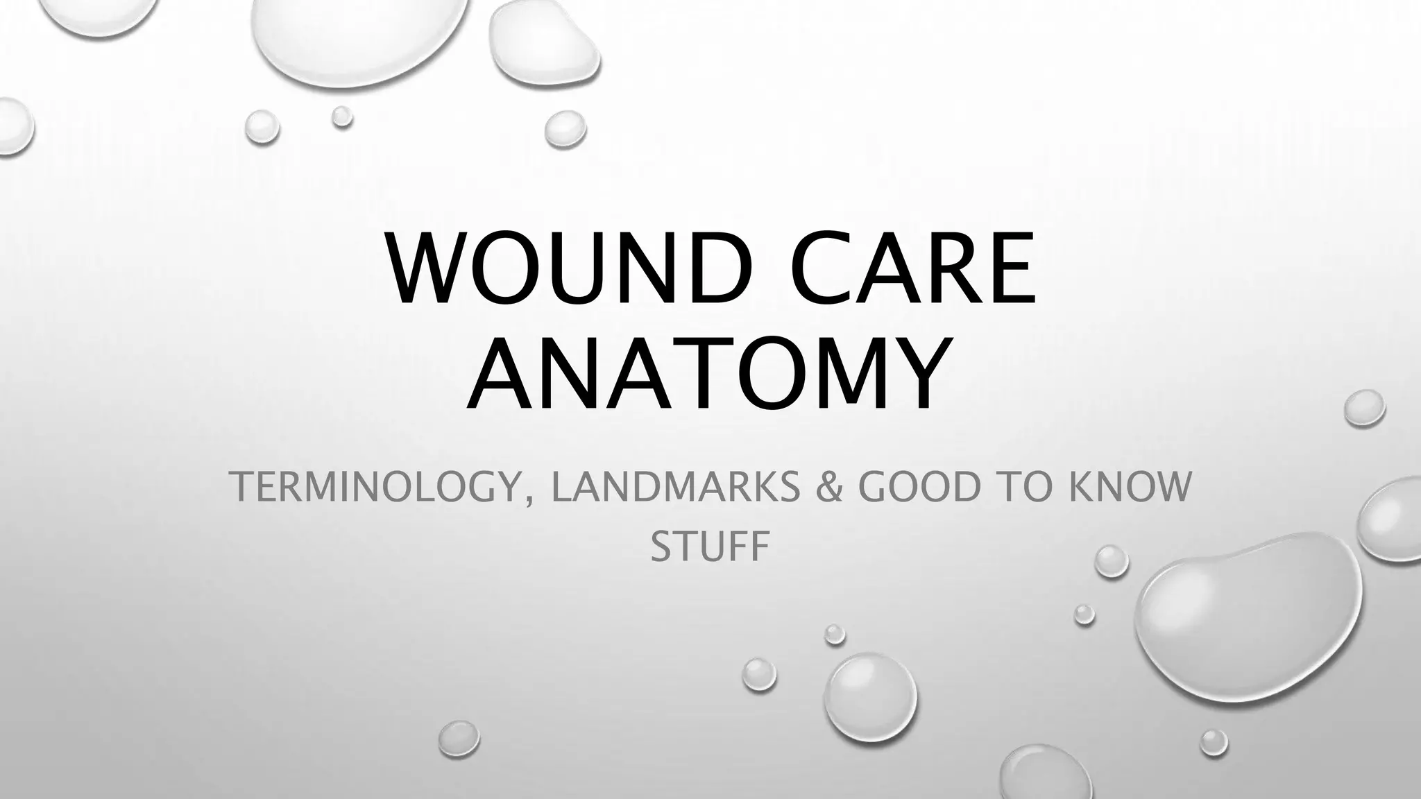 Wound Care Anatomy | PPTX