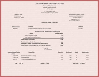 APU Offical Transcript | PDF