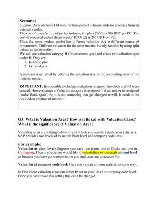 Valuation & Split valuation in MM | PDF