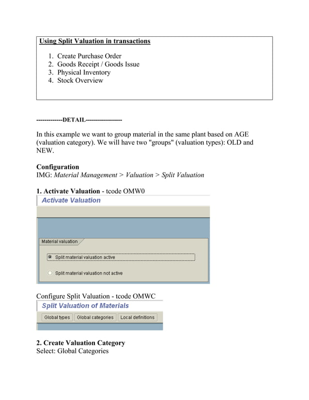 Valuation & Split valuation in MM | PDF | Business Accounting & Finance ...