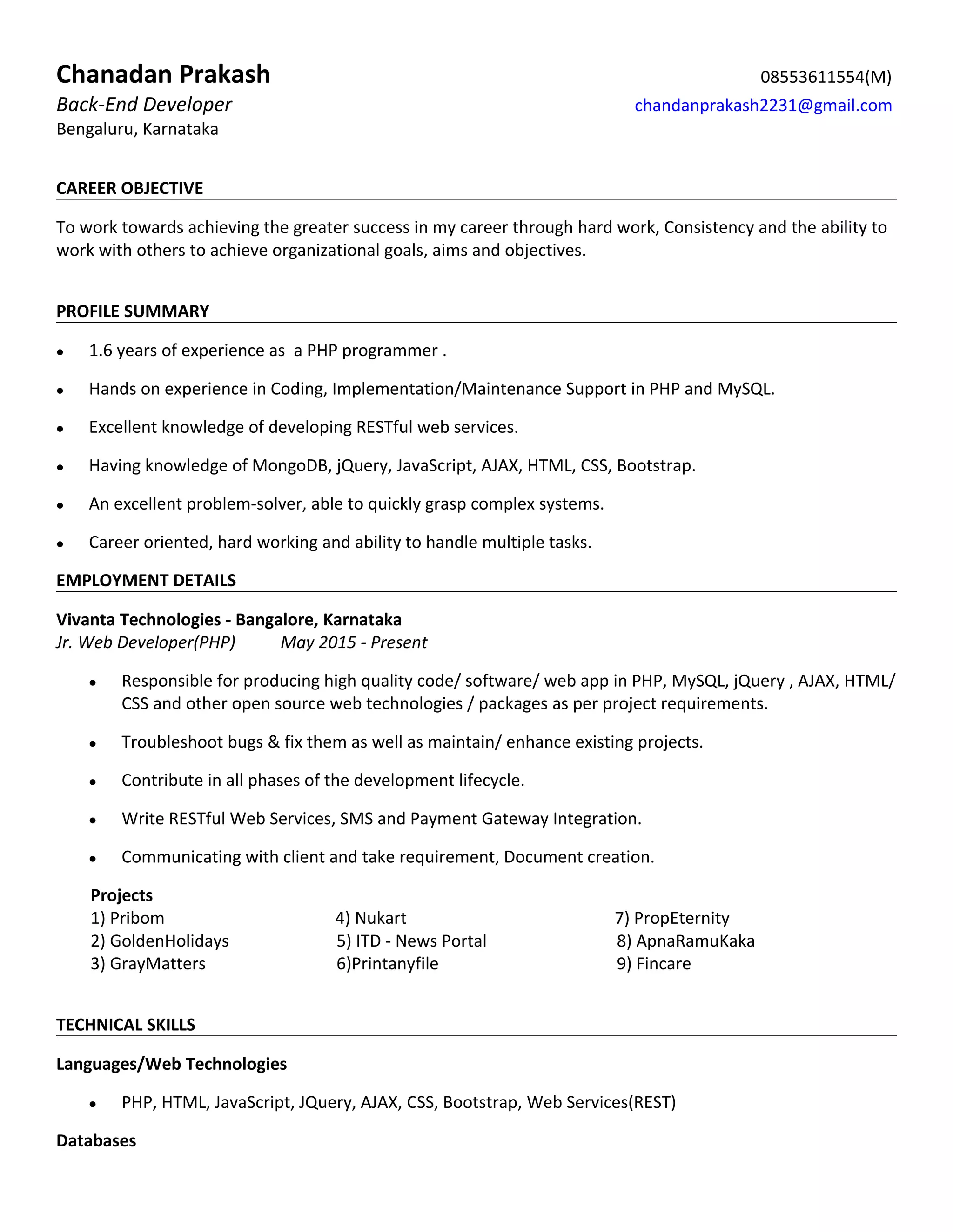chandan Resume | DOC