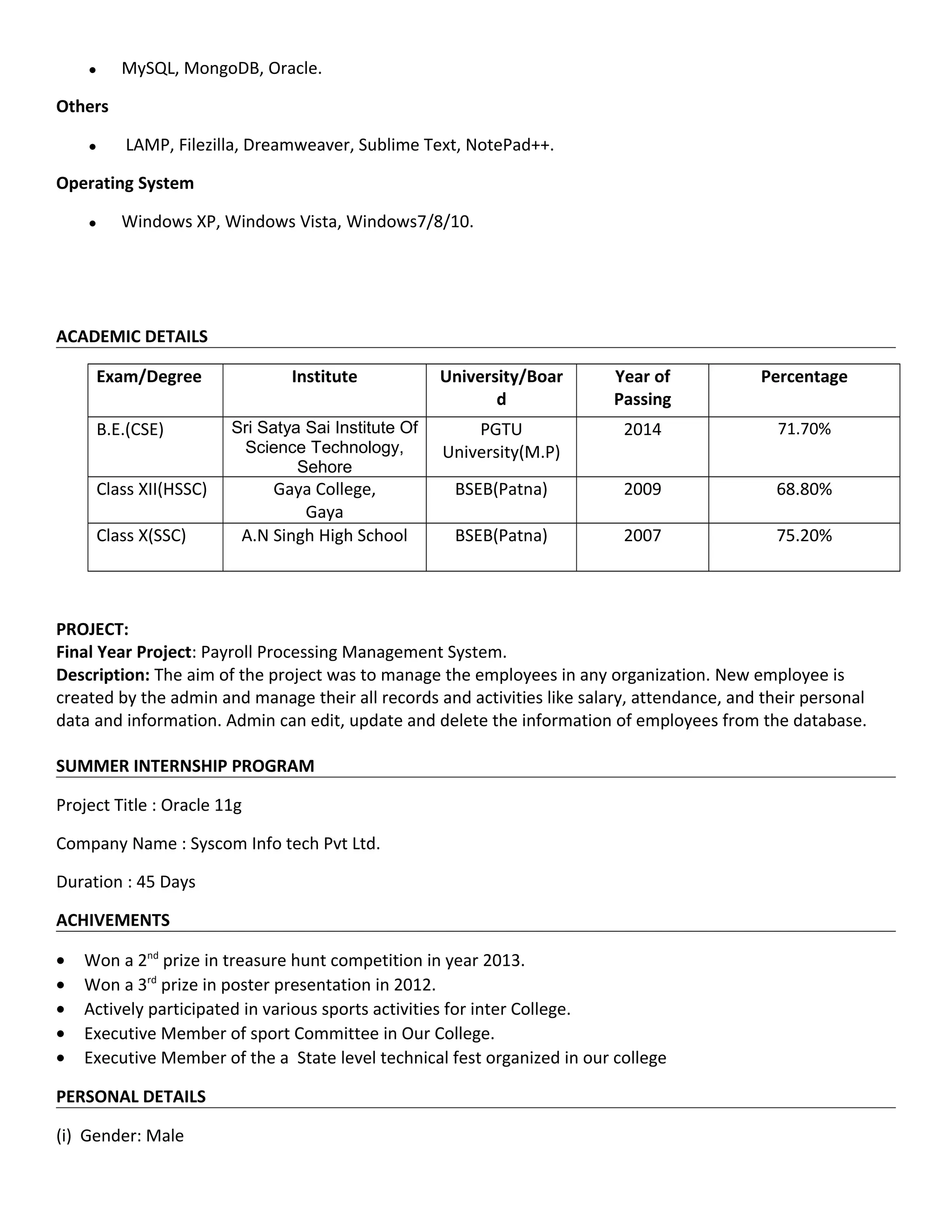 chandan Resume | DOC