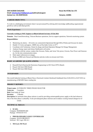 shiv resume2-1 | PDF
