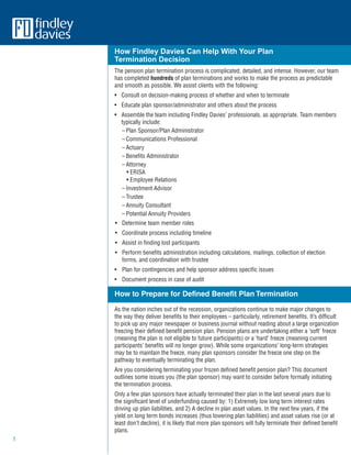 Pension Plan Termination with Detailed Information | PDF
