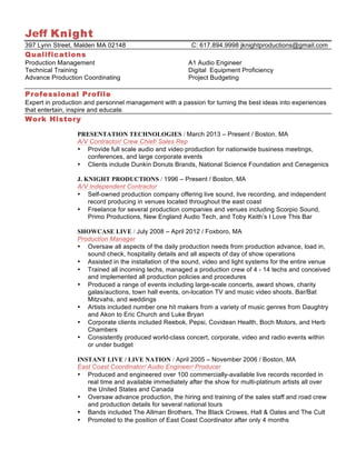 JeffKnightResume'16 | PDF