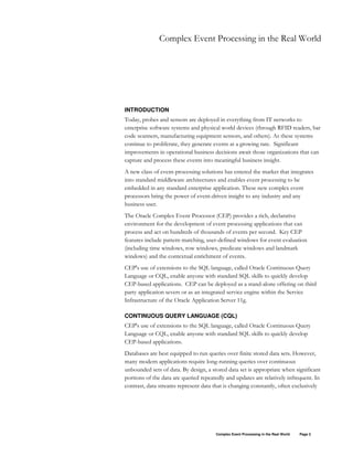 oracle-complex-event-processing-066421 | PDF