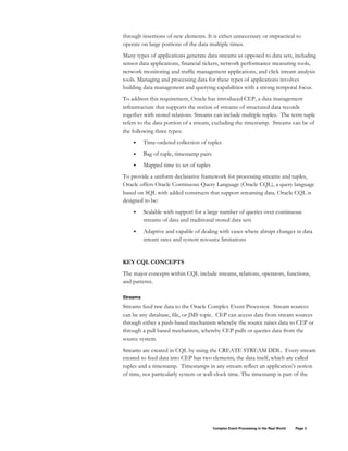oracle-complex-event-processing-066421 | PDF | Databases | Computer Software and Applications