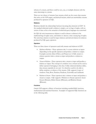 oracle-complex-event-processing-066421 | PDF | Databases | Computer Software and Applications