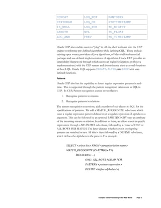 oracle-complex-event-processing-066421 | PDF | Databases | Computer Software and Applications