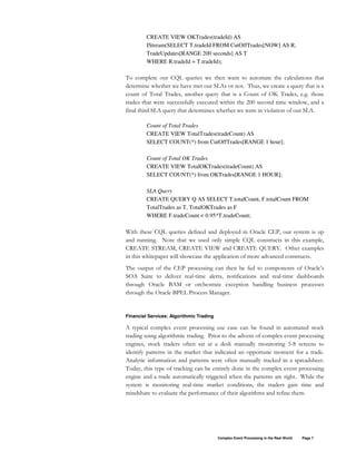 oracle-complex-event-processing-066421 | PDF | Databases | Computer Software and Applications