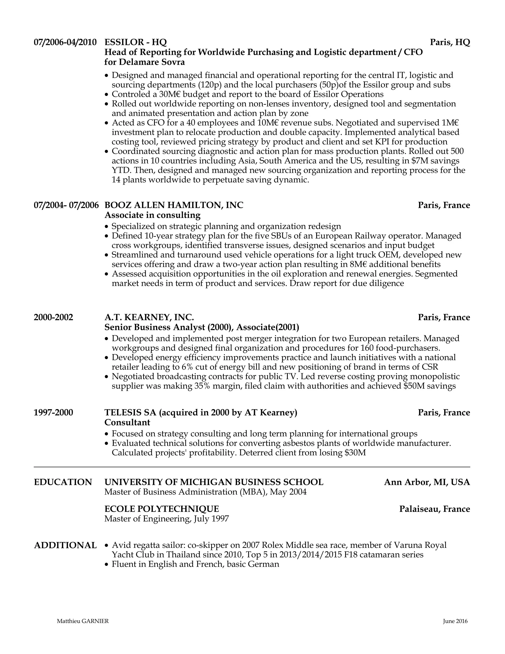 resume MG June 16 v2 | PDF