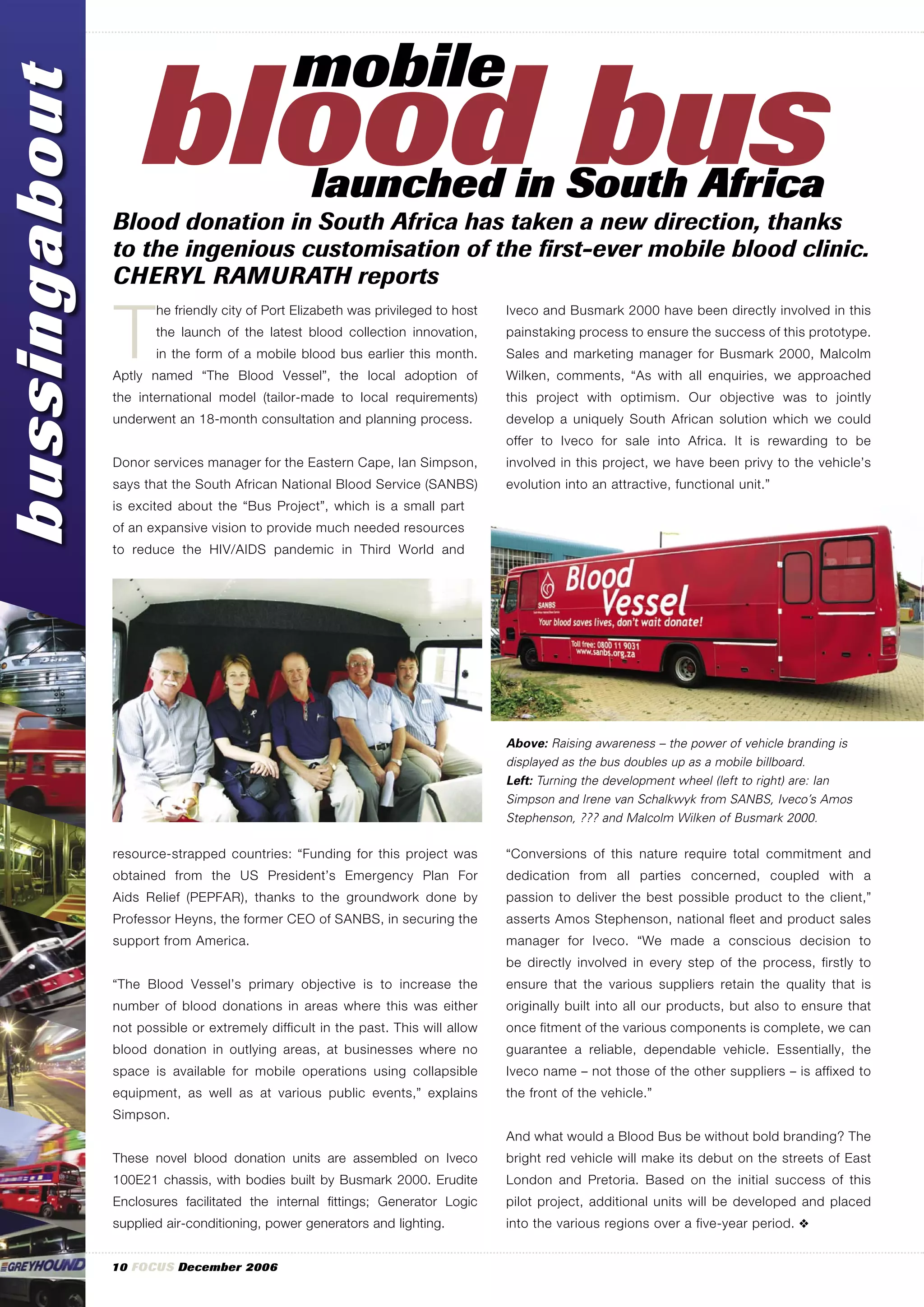 Blood Bus | PDF