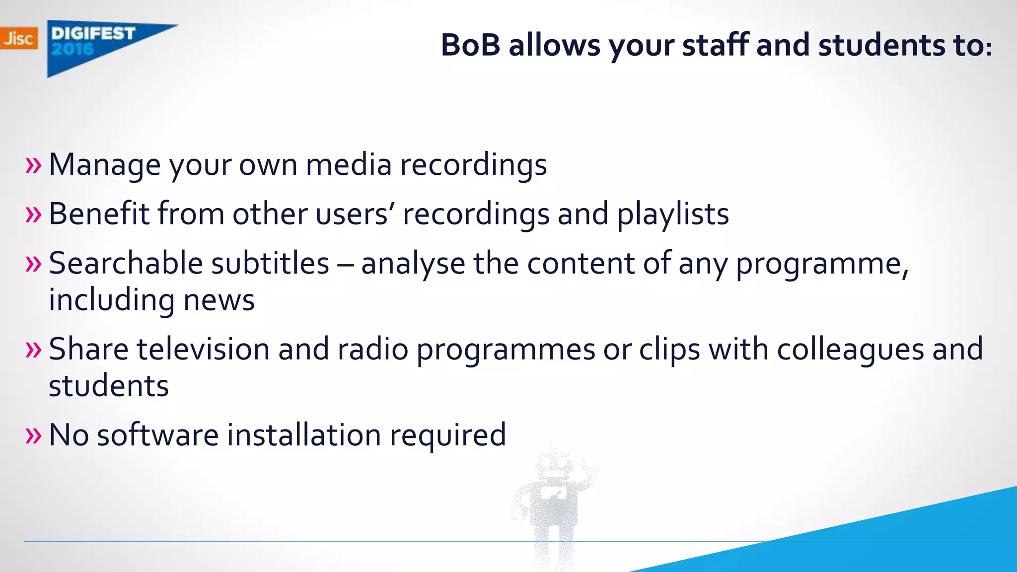 Box of Broadcasts - enhance learning with TV and radio content | PPT