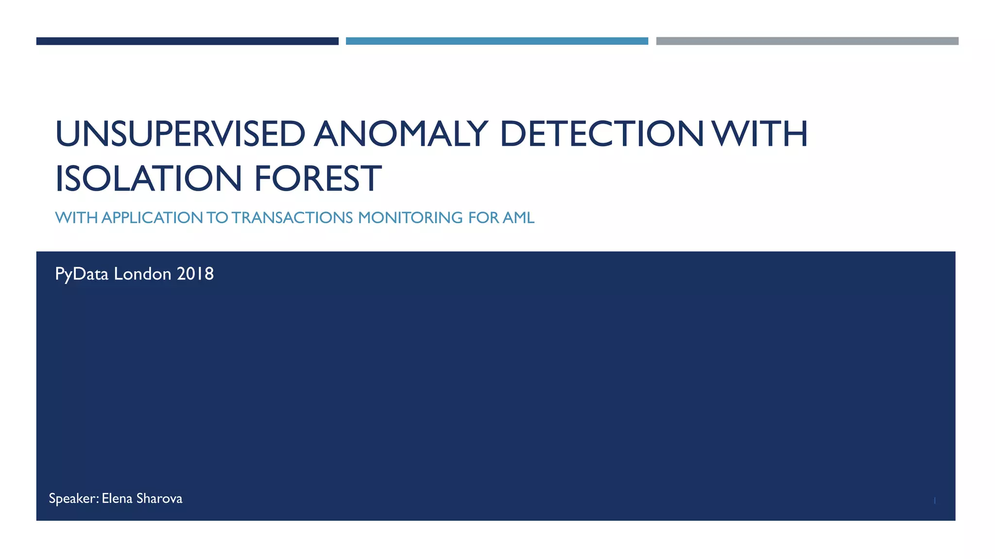 Unsupervised Anomaly Detection with Isolation Forest - Elena Sharova | PDF