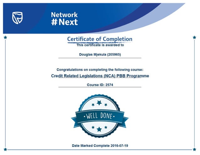 NCA Certificate | PDF