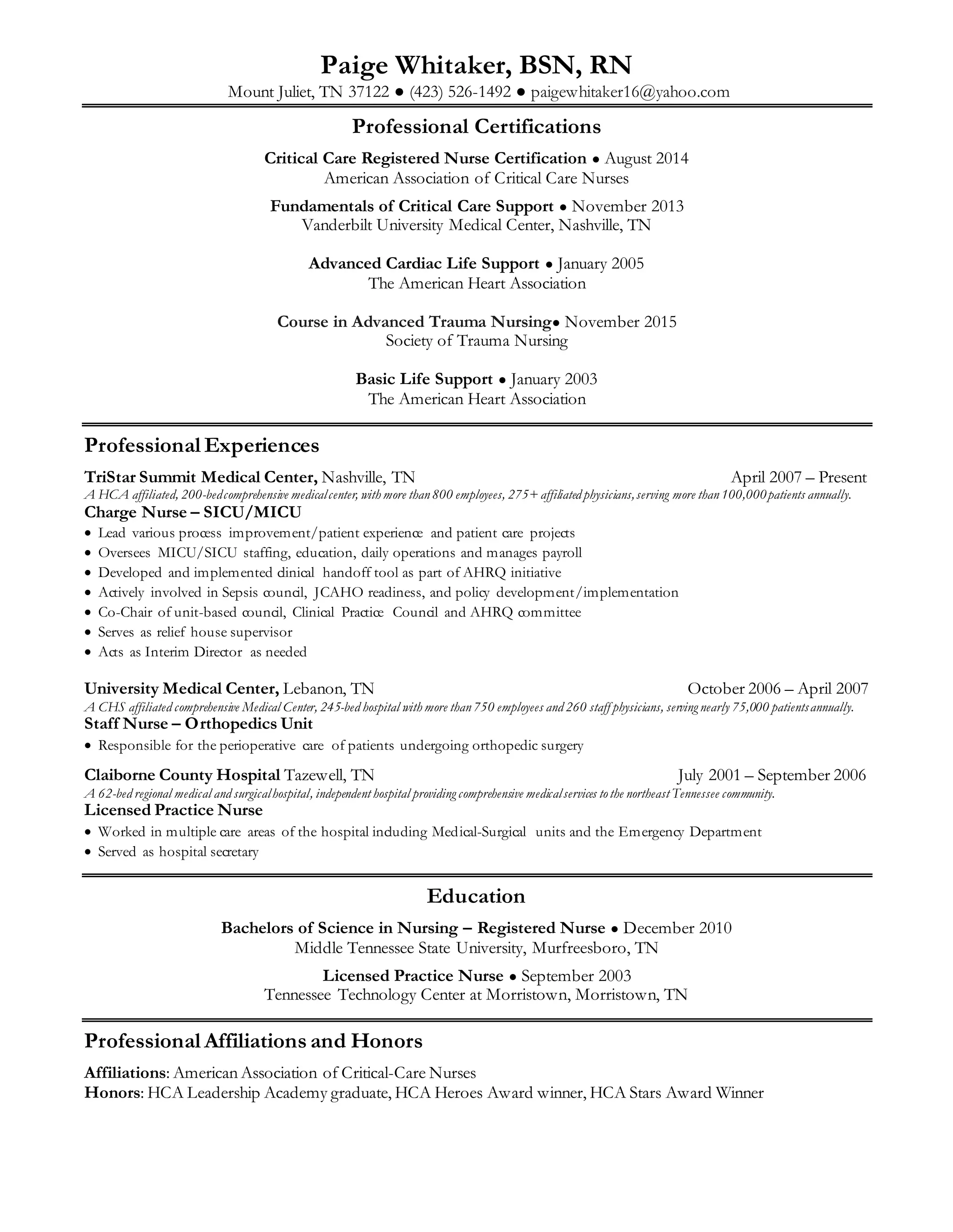 Paige Whitaker Resume | DOCX
