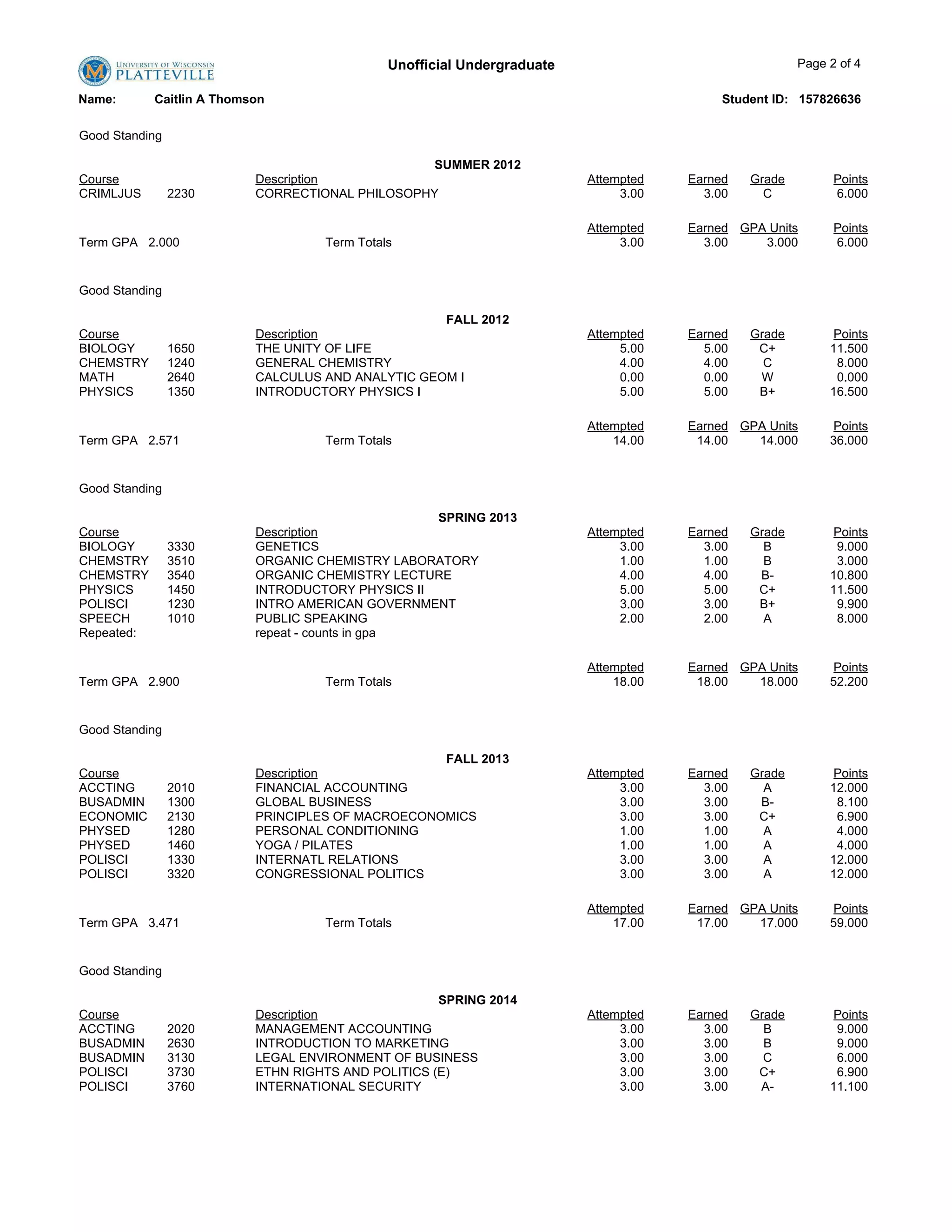 final transcript 2016 | PDF
