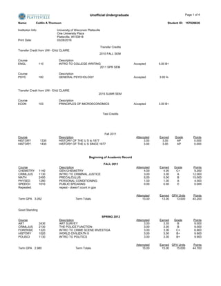 final transcript 2016 | PDF