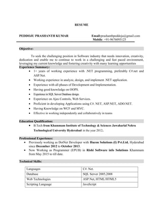 Prashanth_CV | DOC