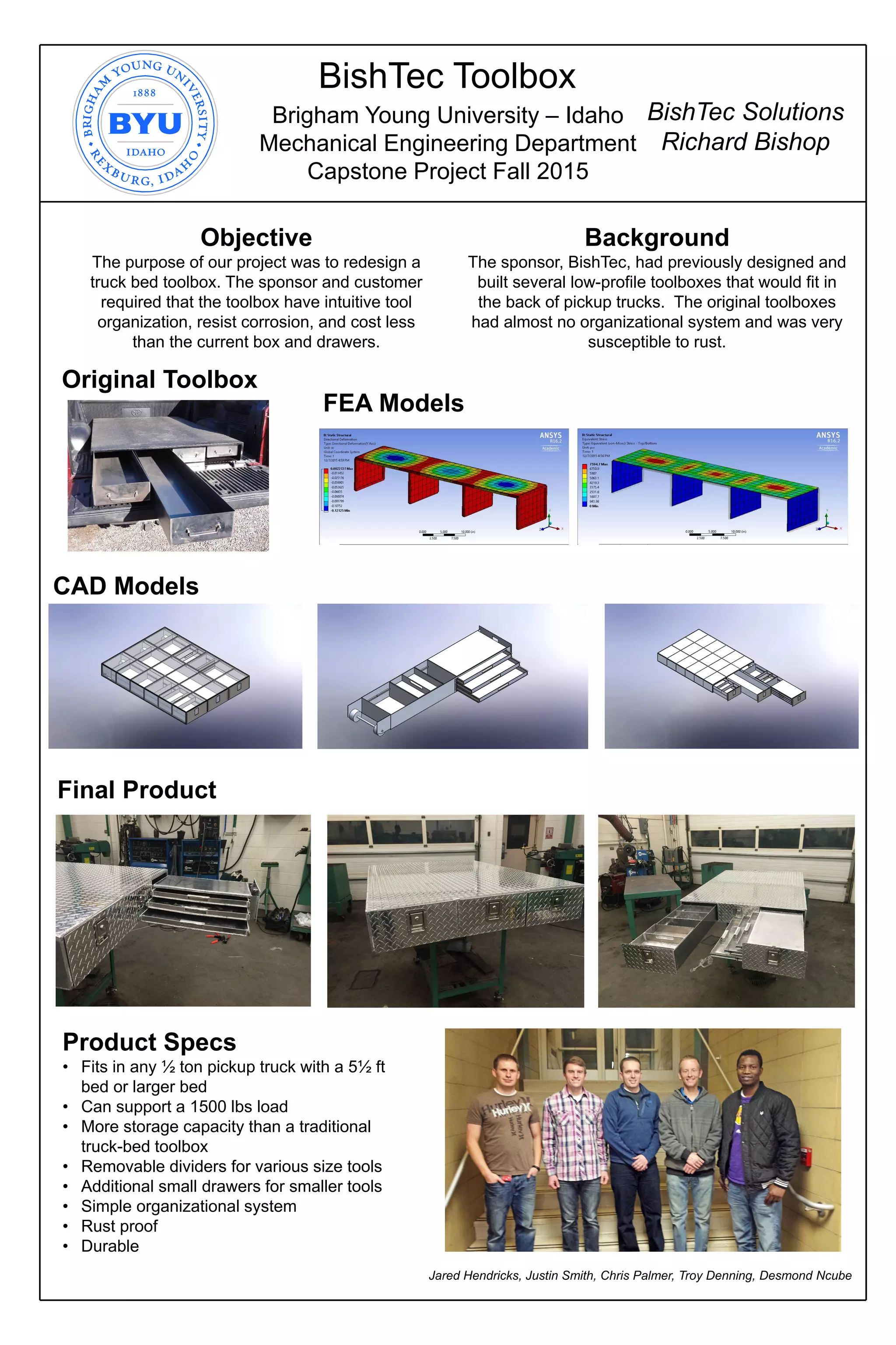 BYU-I Capstone Poster Specifications3 | PDF | Pickup Trucks | Auto Body Styles