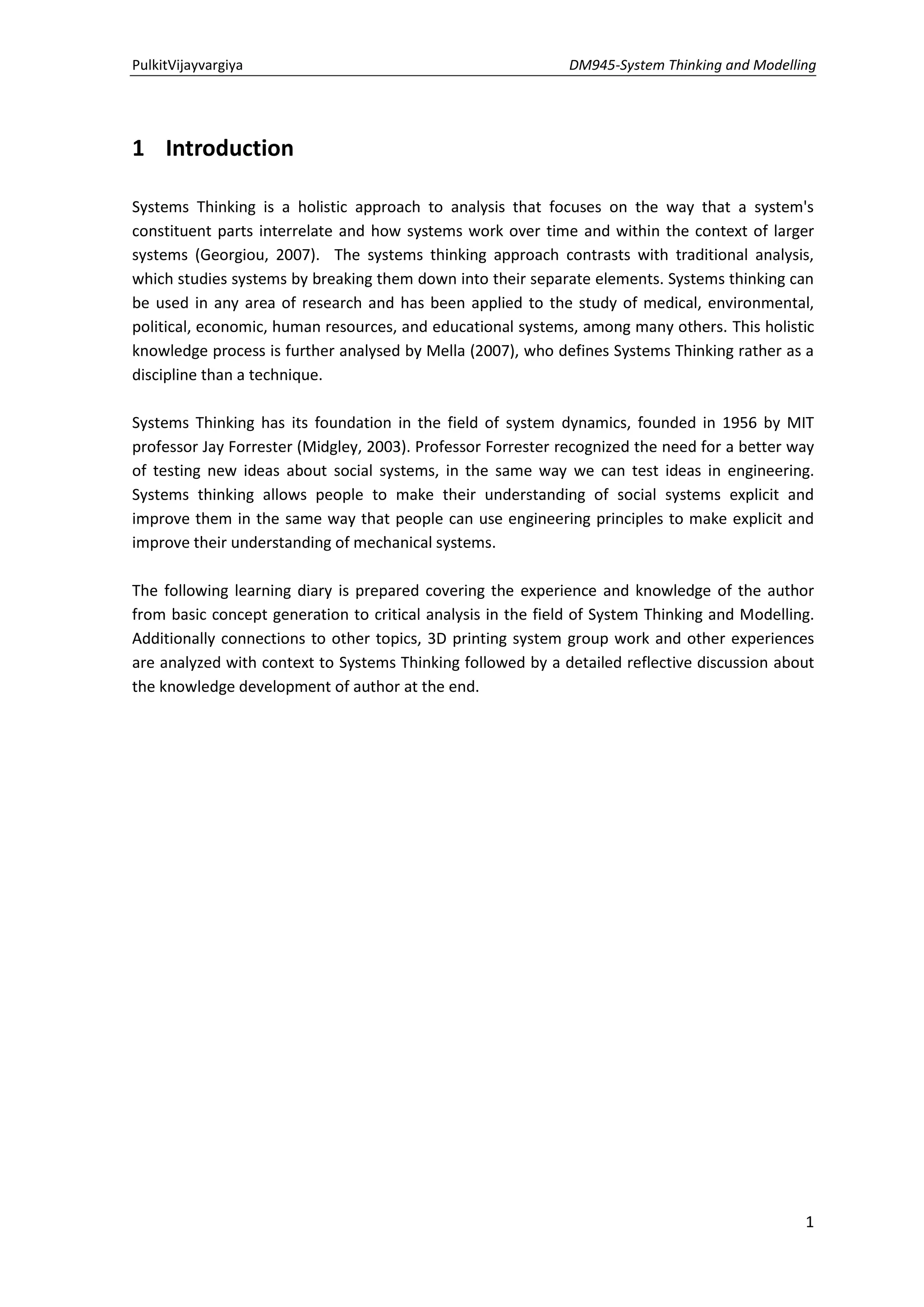 Systems Thinking & Modelling in Organizations | PDF | Business ...