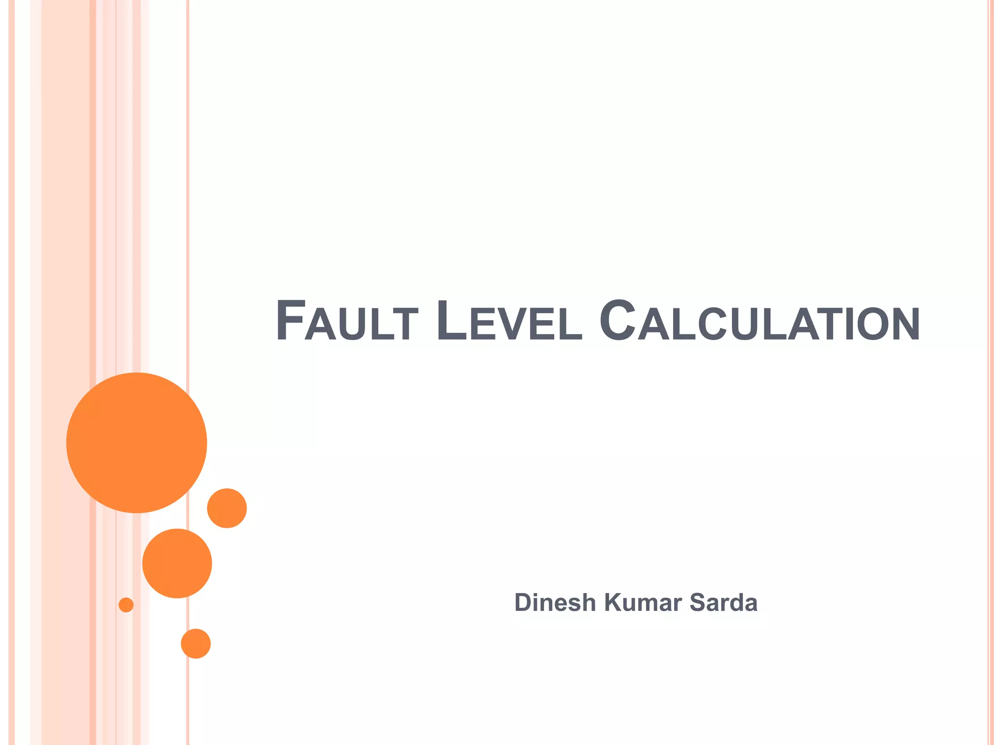 Fault Level Calculation | PPTX