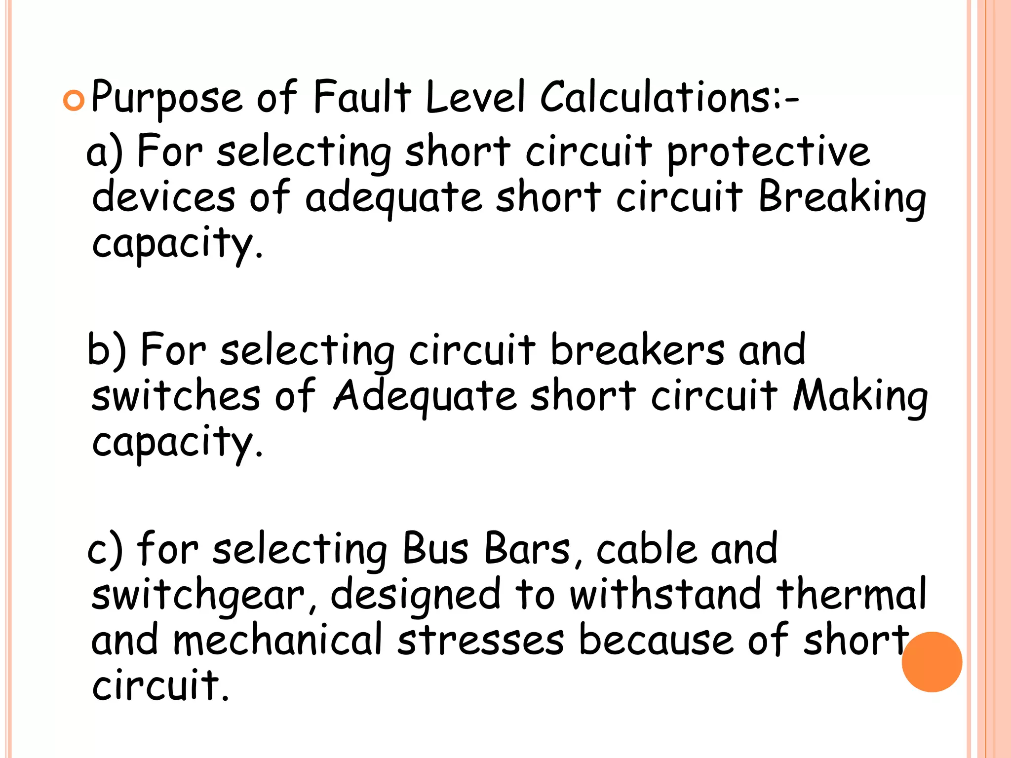 Fault Level Calculation | PPTX