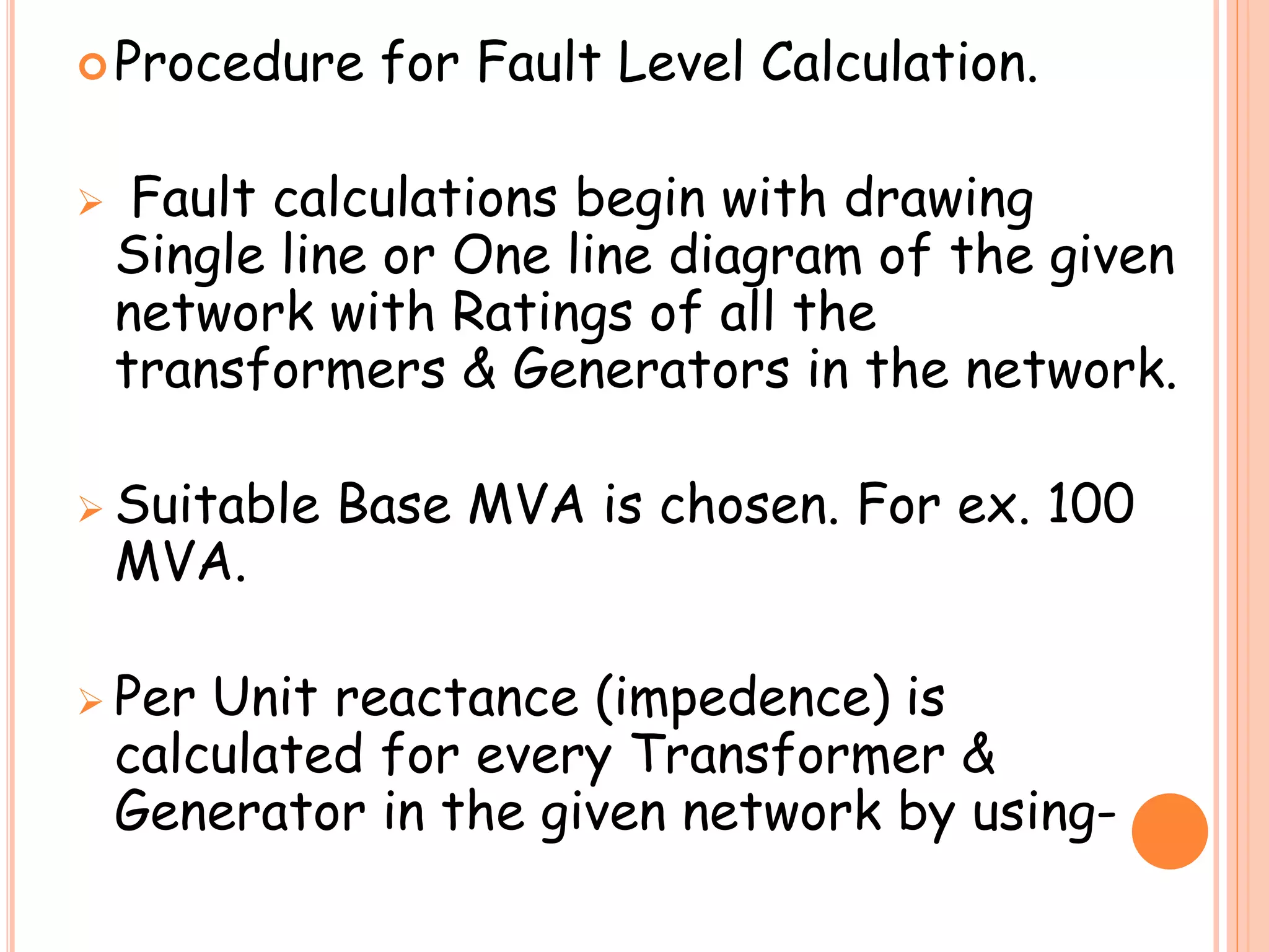 Fault Level Calculation | PPTX