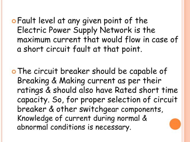 Fault Level Calculation | PPTX | Computer Networking | Computing