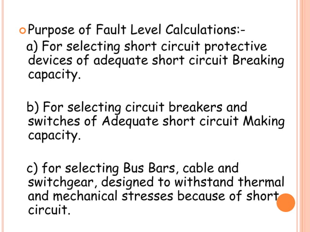 Fault Level Calculation | PPTX | Computer Networking | Computing