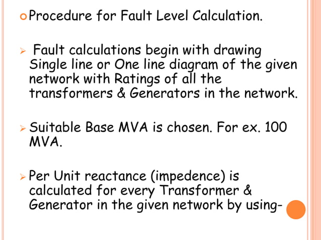 Fault Level Calculation | PPTX | Computer Networking | Computing