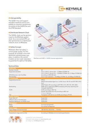 Data Sheet SHDSL EFM Unit SUSE1 | PDF