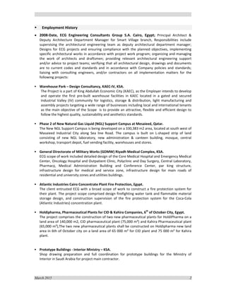 Personal Profile + Projects List - March 2015 | PDF