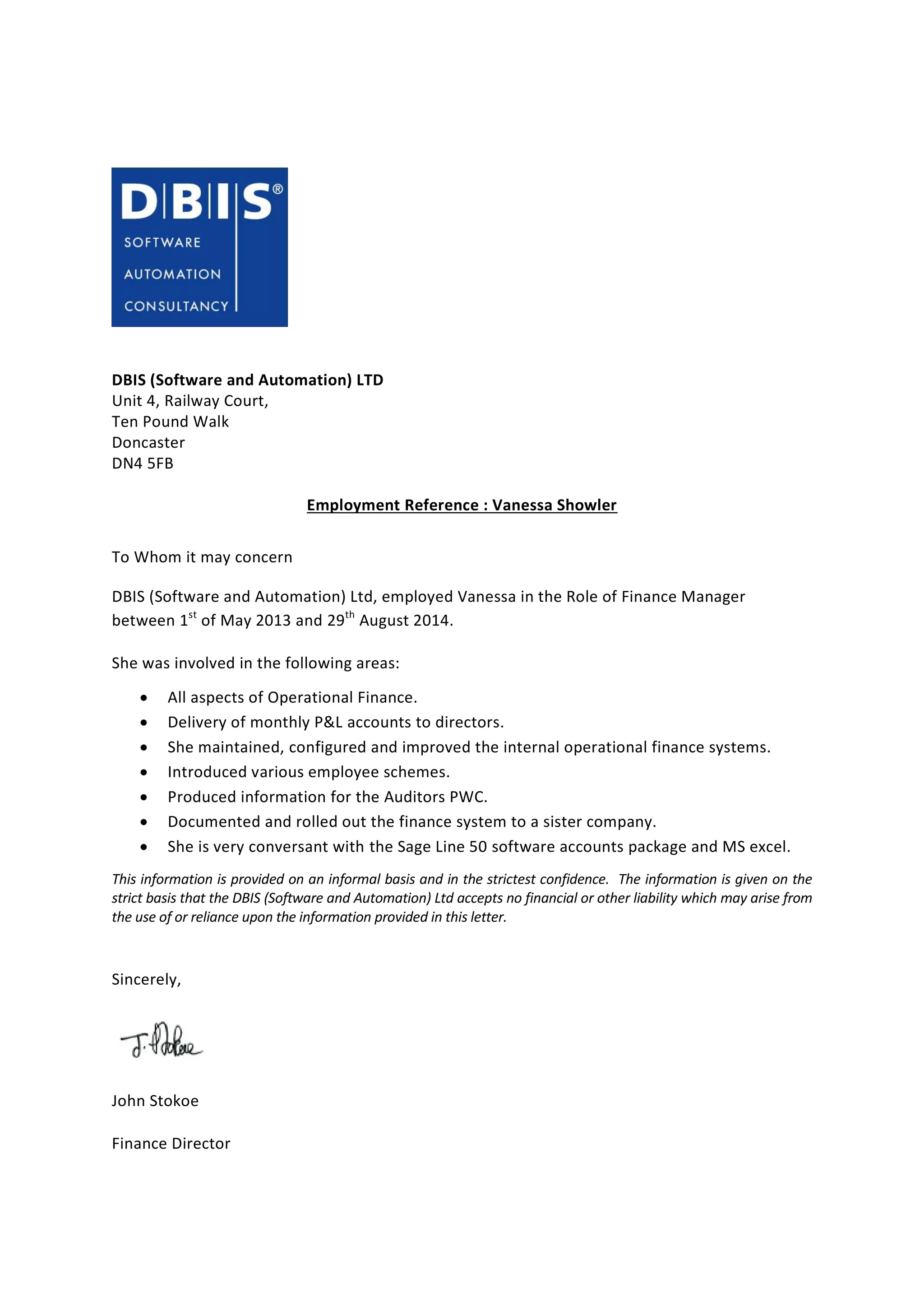DBIS Ltd - Vanessa Showler | PDF | Business Accounting & Finance | Business