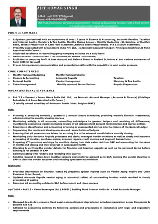 CV Ajit Kumar Singh | PDF