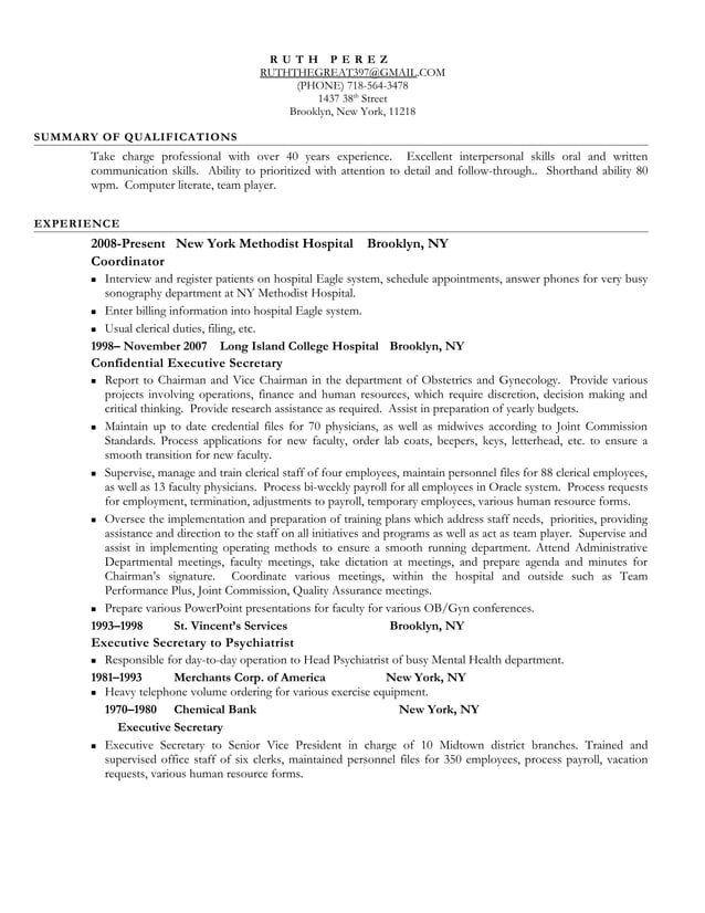 RUTH RESUME | DOC | Human Resources | Business
