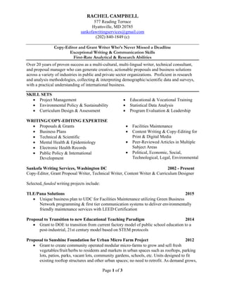Rachel Campbell Resume newest version | PDF