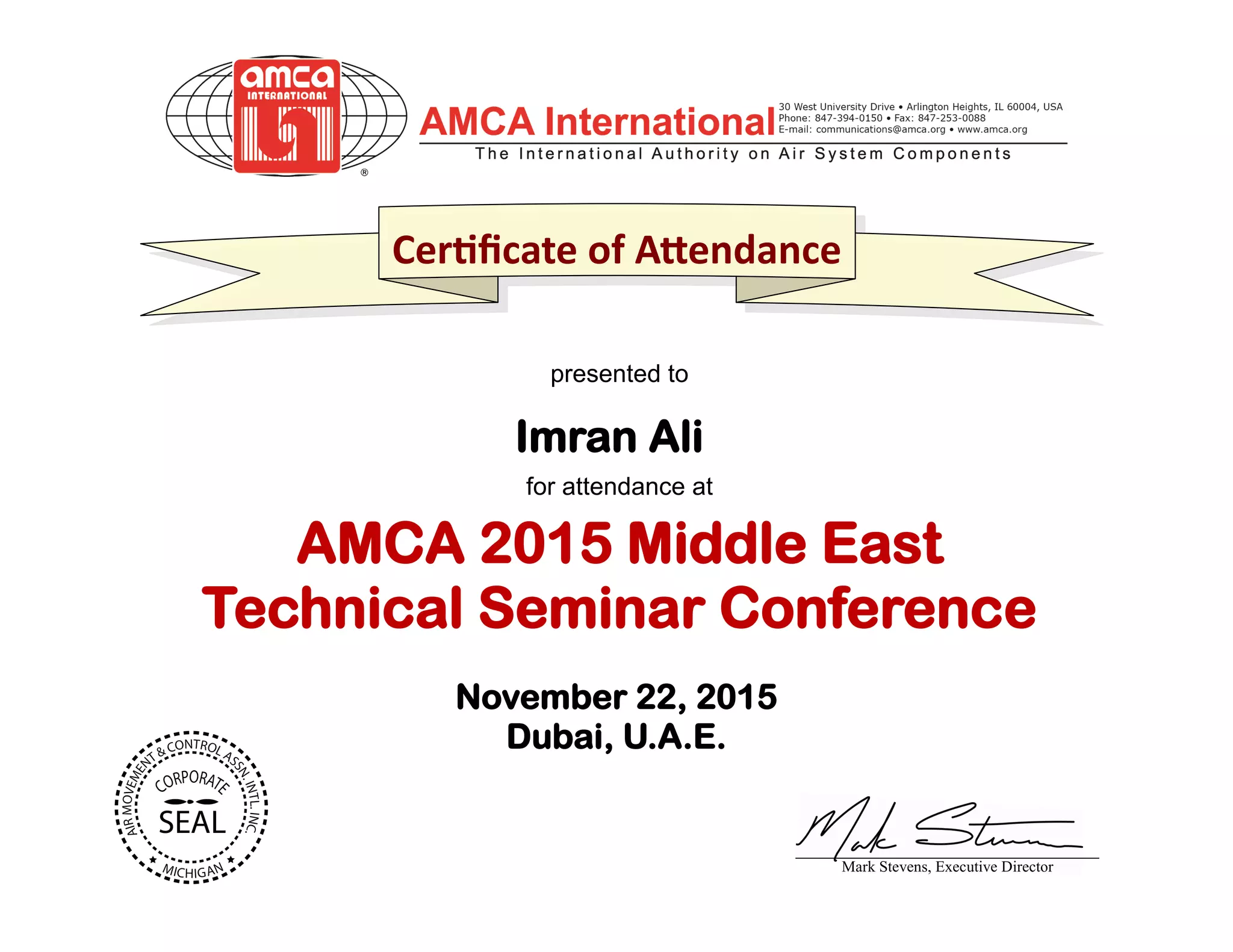 AMCA-certificate | PPT