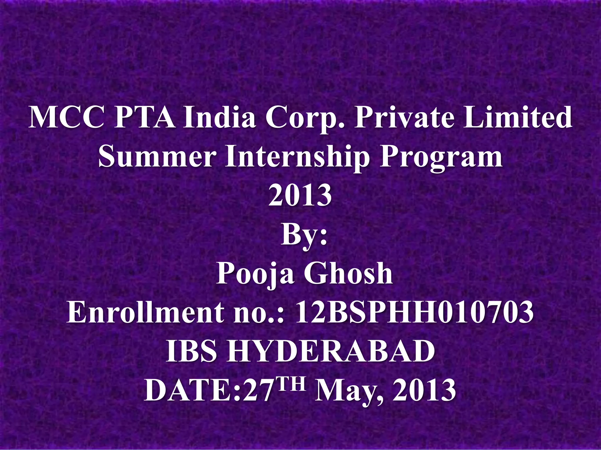 final ppt of MCC PTA | PPT