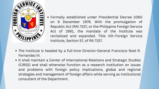 Department of Foreign Affairs ORganizational Structurea | PDF