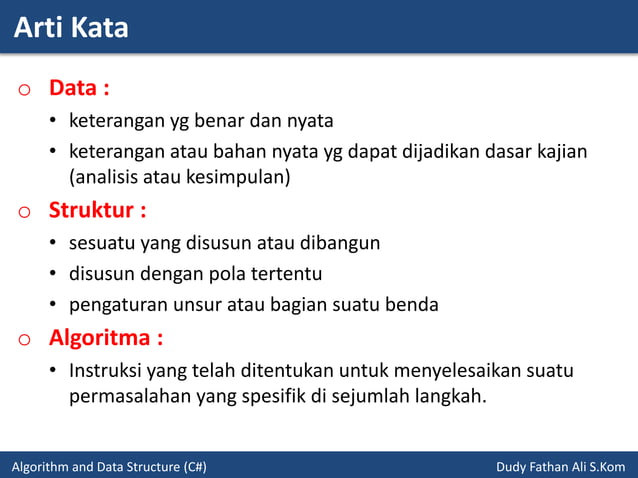 Algorithm & Data Structure - Pengantar | PPTX