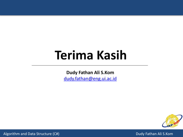 Algorithm & Data Structure - Pengantar | PPTX