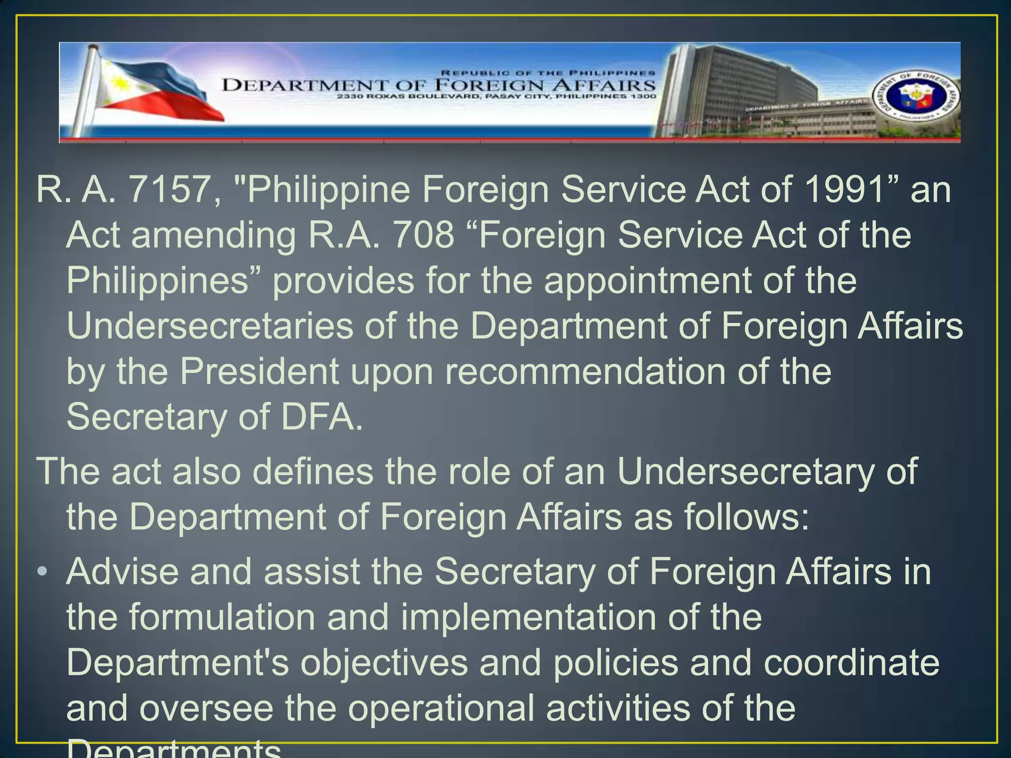 Department of Foreign Affairs | PPTX